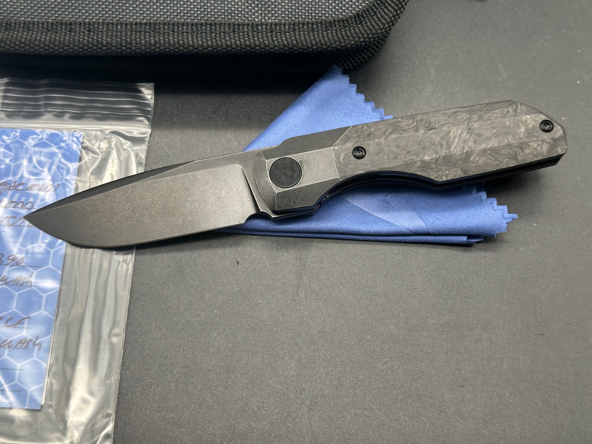 Vero Synapse Mini (2nd Run) - #1228, M390 Blade, Full Blackwash Ti wit
