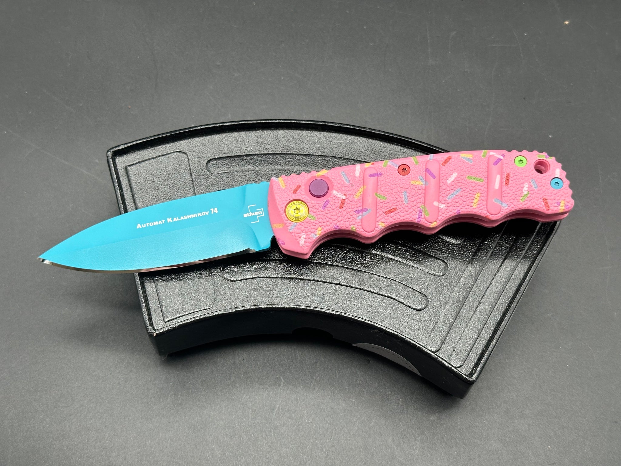 Boker Dessert Warrior® Kalashnikov Dagger Automatic Knife (3.25" Blue)