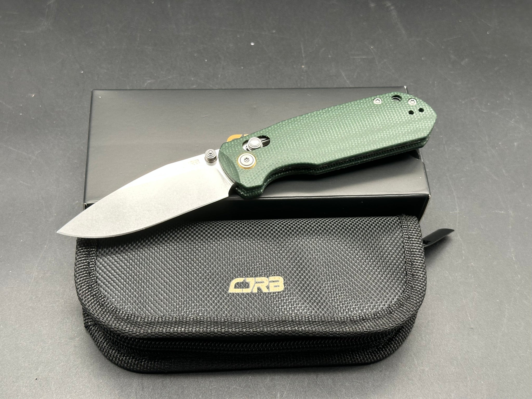 CJRB MAXIMAL GREEN MICARTA HANDLE AR-RPM9 DROP POINT