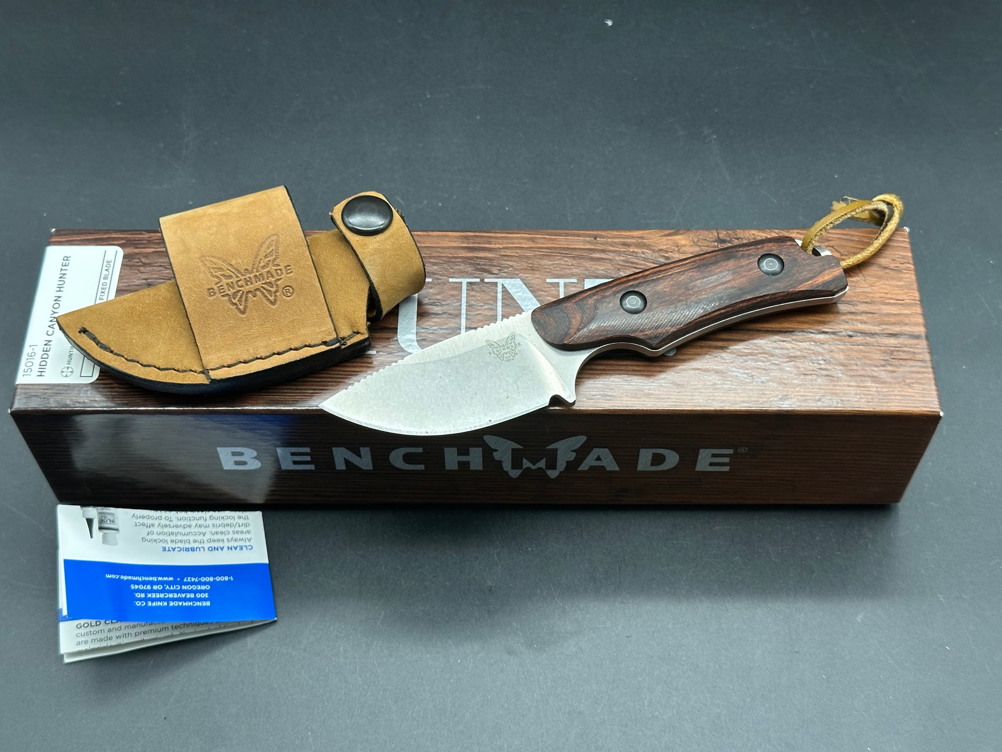 BENCHMADE 15016-2 HIDDEN CANYON HUNTER FIXED BLADE HUNTING KNIFE
