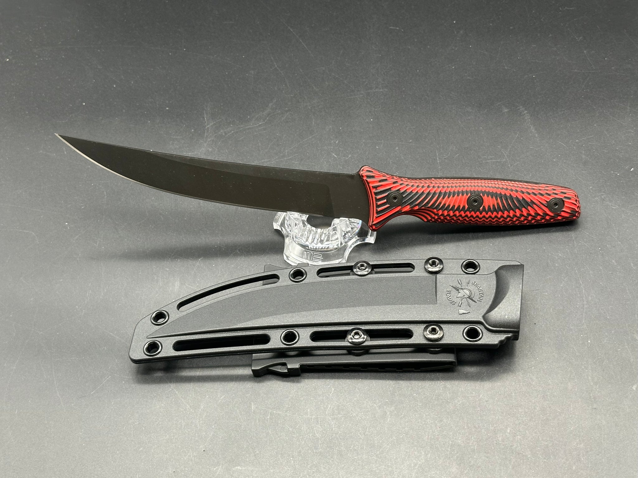 Spartan Ronin Torii Fixed Blade knife Red/Black G10