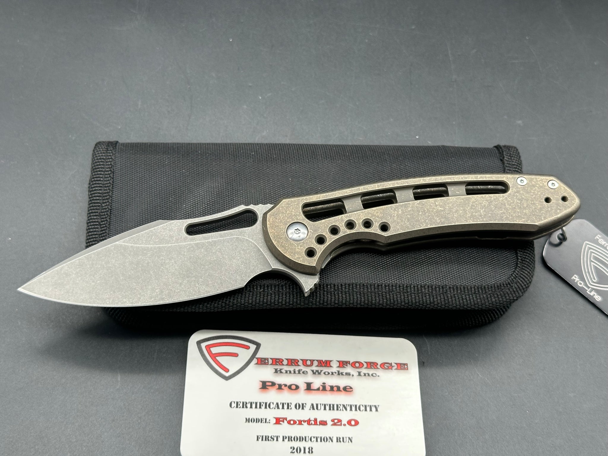Ferrum Forge Pro Series Fortis 2.0 "Thruwork", Stonewashed CPM S35VN B