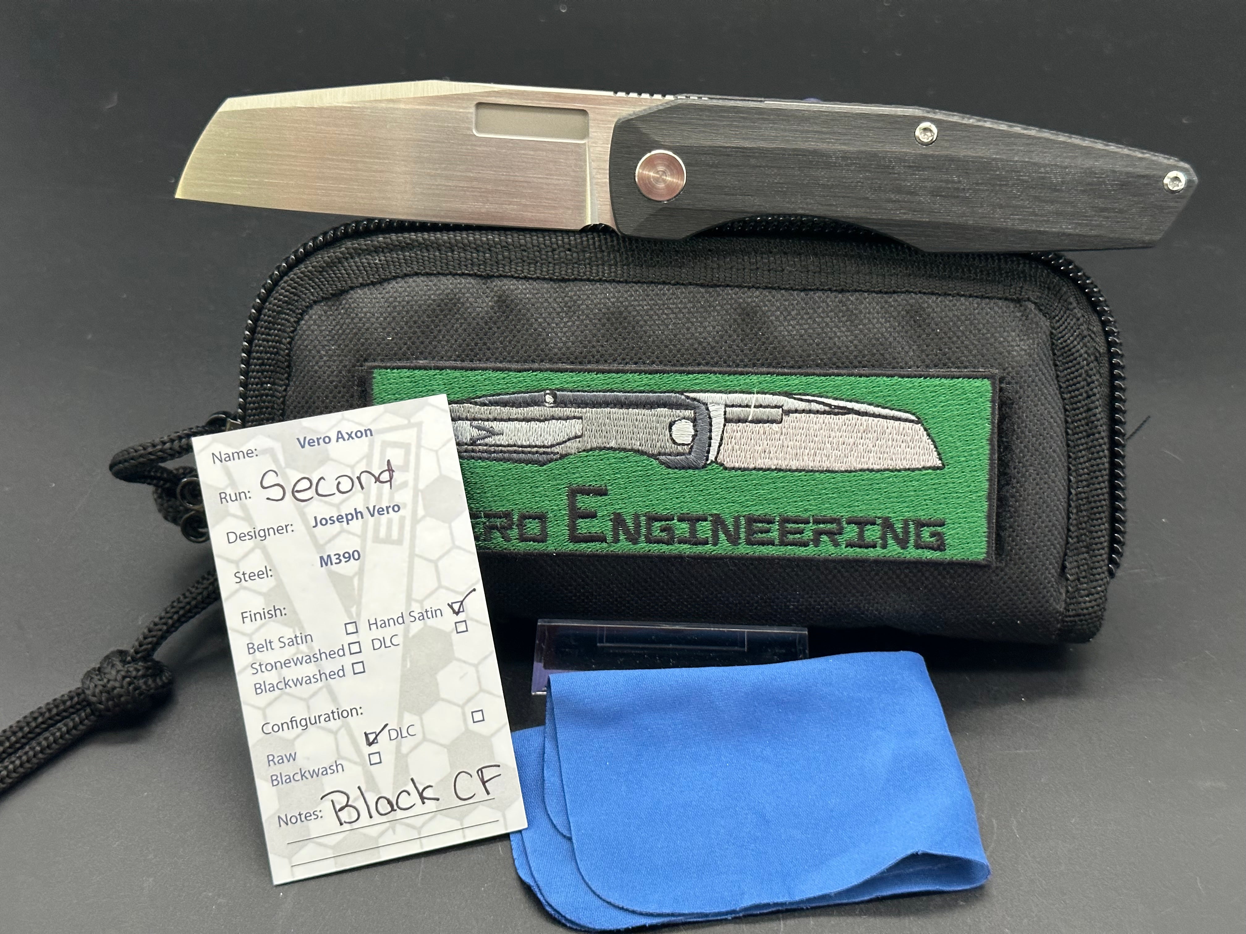 Vero Axon Hand Rub Blade End Cut Carbon Fiber – LuvThemKnives