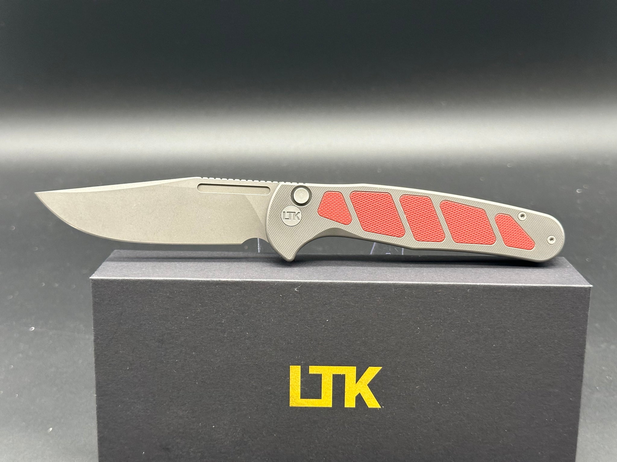 LUVTHEMKNIVES REZULT BUTTON LOCK, FINGER FLICKER & FLIPPER TITANIUM HA