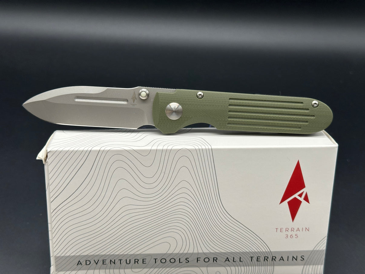 Terrain 365/PDW Invictus-ATC Compact OD Green G10 and Titanium Handles ...