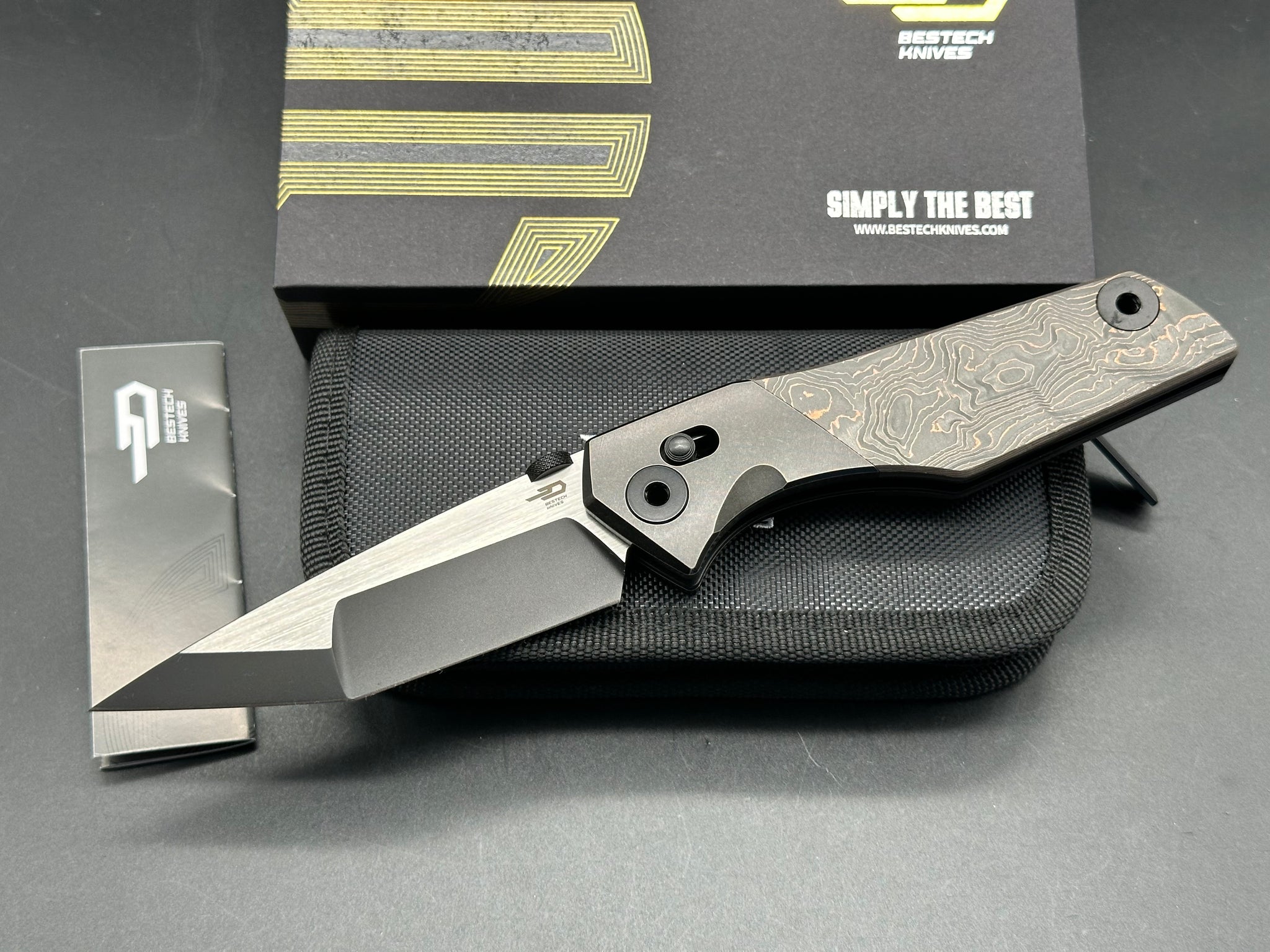 Bestech Poltergeist Works Cetus/Copper Foil Handle w/Bronze Ti Bolster