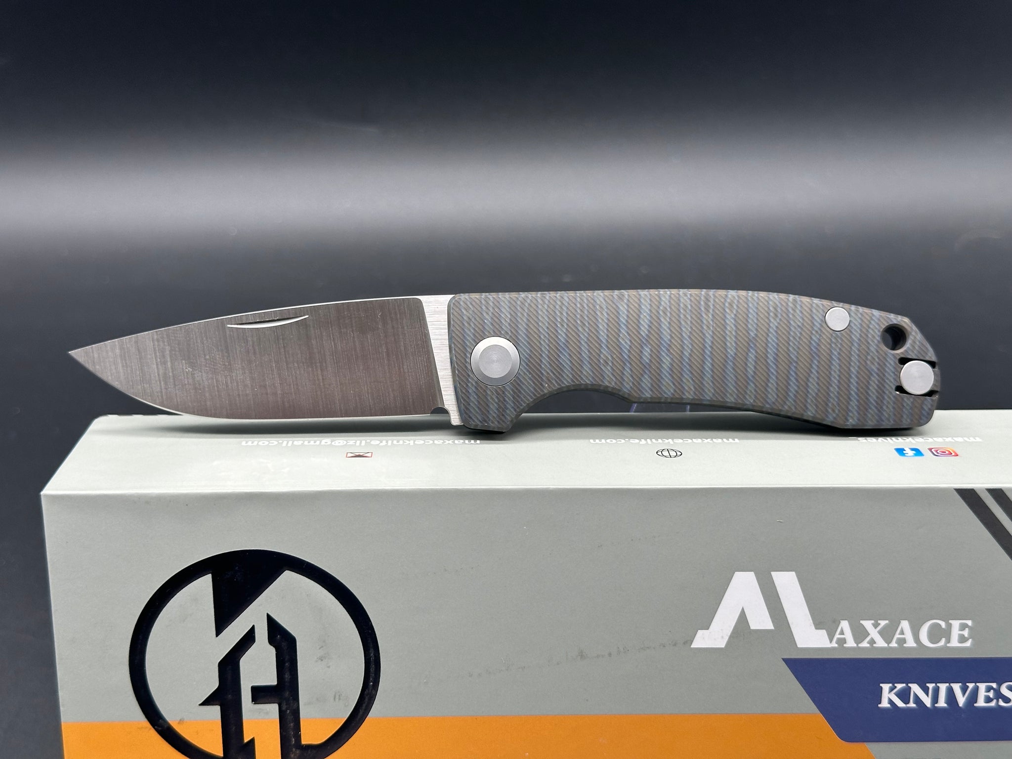 Maxace & PMP Knives Harmony Slip Joint Knife Flamed Titanium (3" Satin