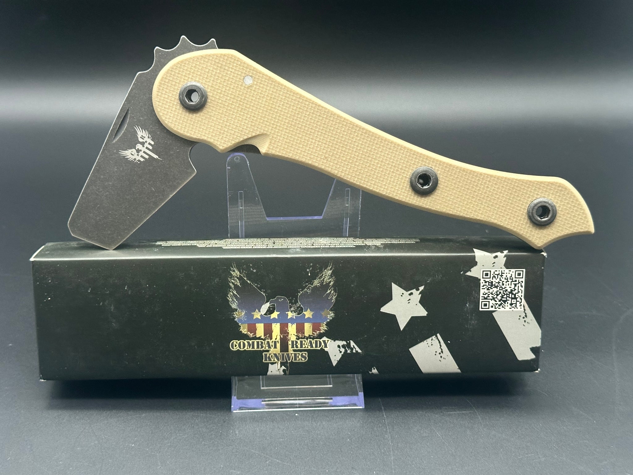Combat Ready Knives E.D.A. Every Day Axe Tan G-10 (2.5" Black) CBR-200