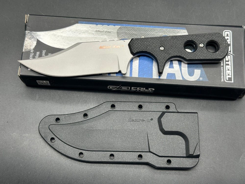 Cold Steel Mini Tac Bowie Neck Knife G-10 (3.625" Bead Blast)