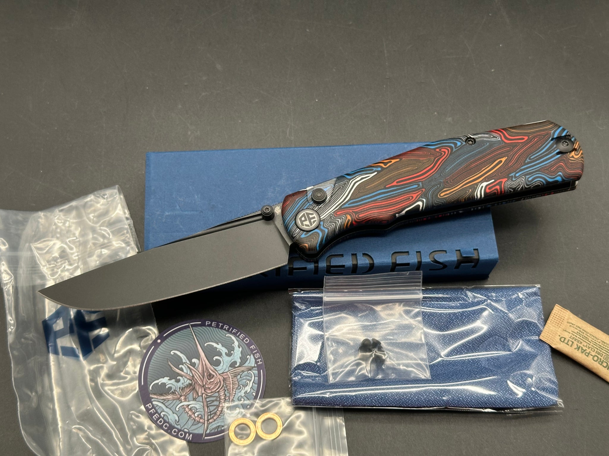 Petrified Fish PFP14 - Lis, 3.90" 10Cr15CoMov Steel Blade, G10 Handle,