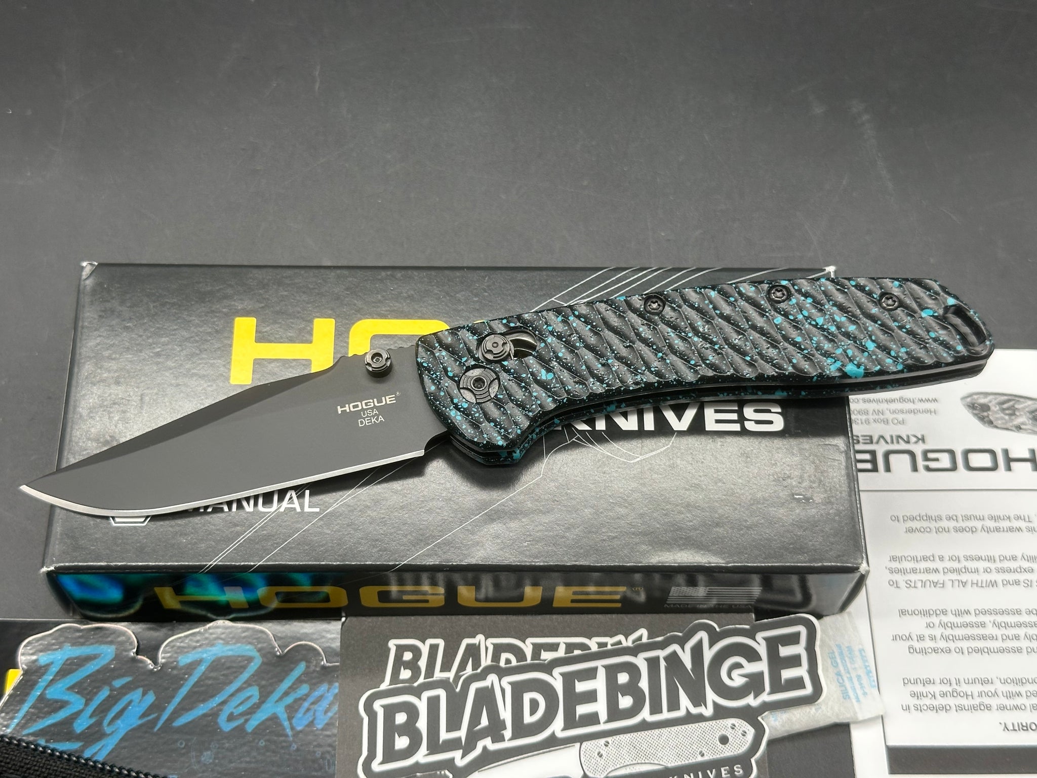 Houge Deka XL Blade Binge Darkmode exclusive with Original Goat Splatt