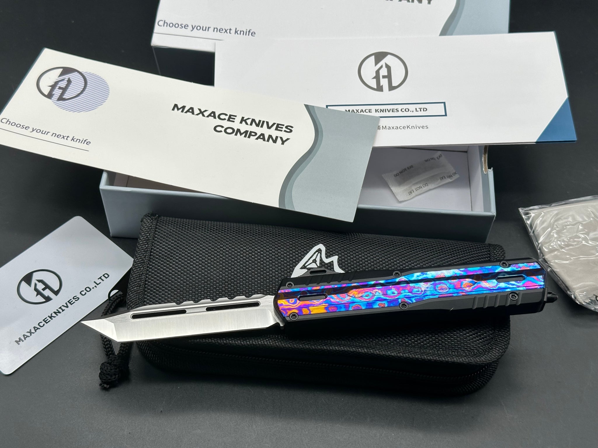 Maxace + Midnight Cat - Medusa 4.0/Auto/OTF 3.74""/Black Aluminum Fram