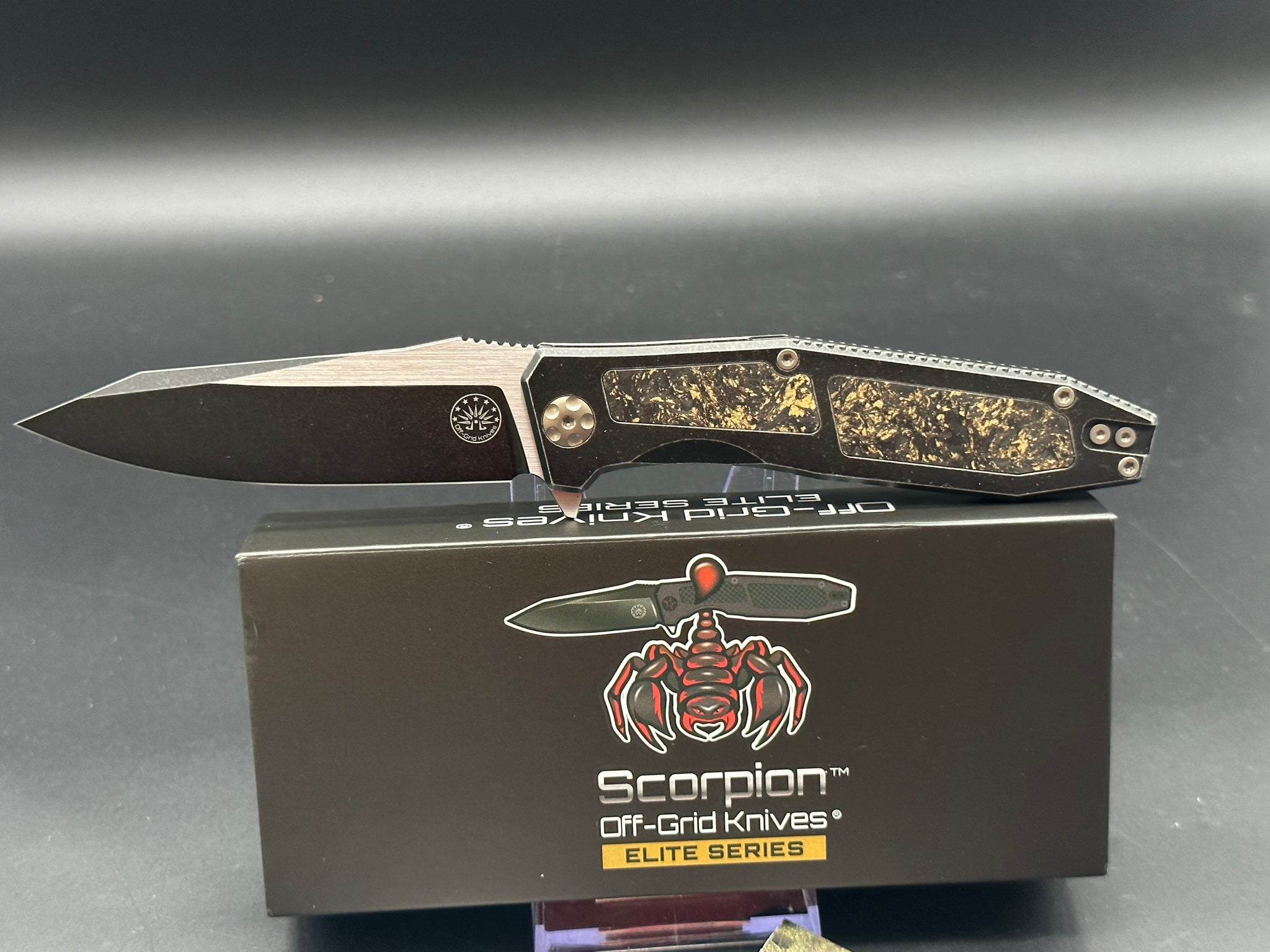 Off Grid Knives Elite Scorpion Matrix titanium w/carbon fiber copper i