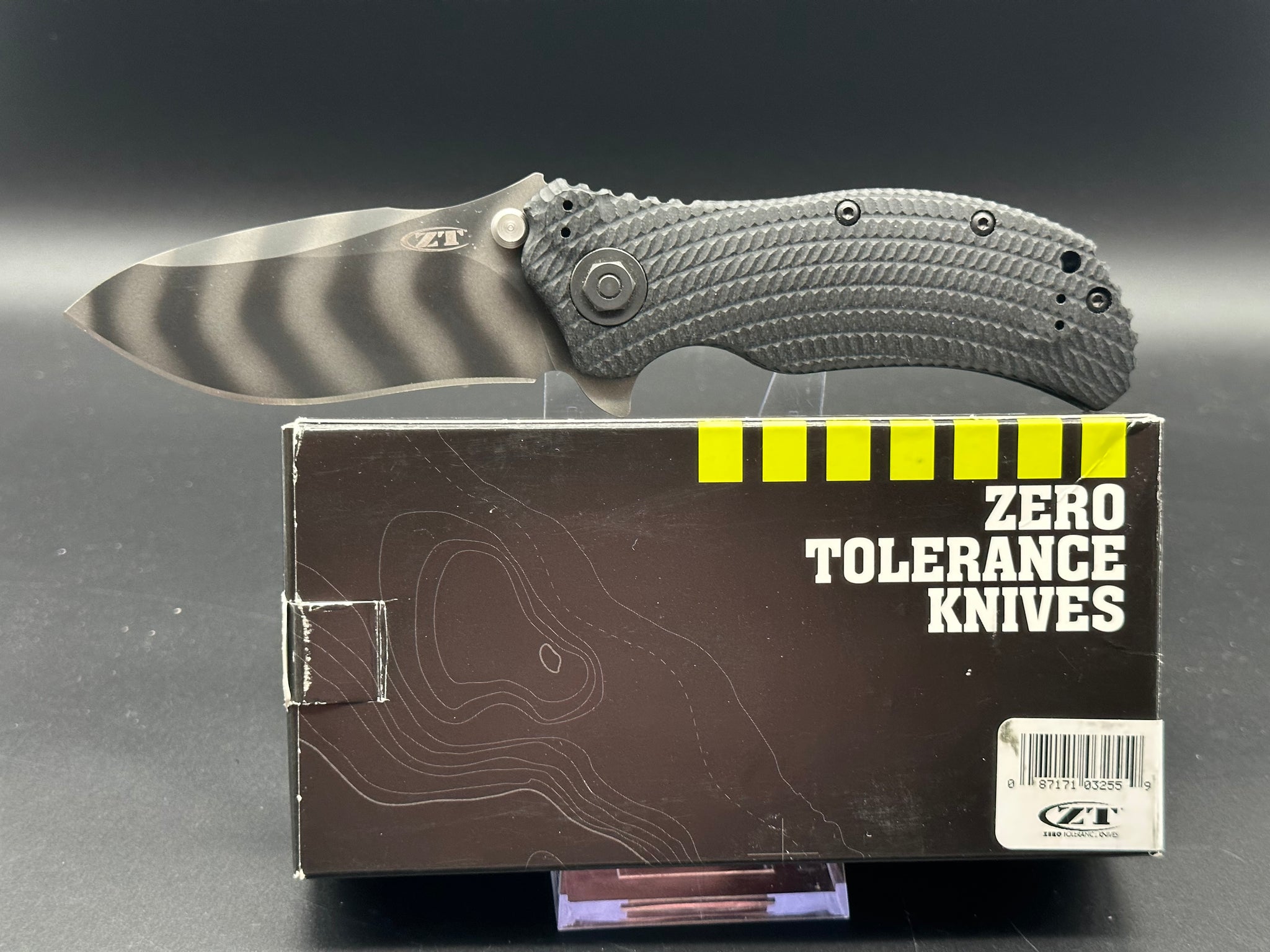 Zero Tolerance 0303 Assisted Opening Knife Black G-10 (3.75" Tiger Str